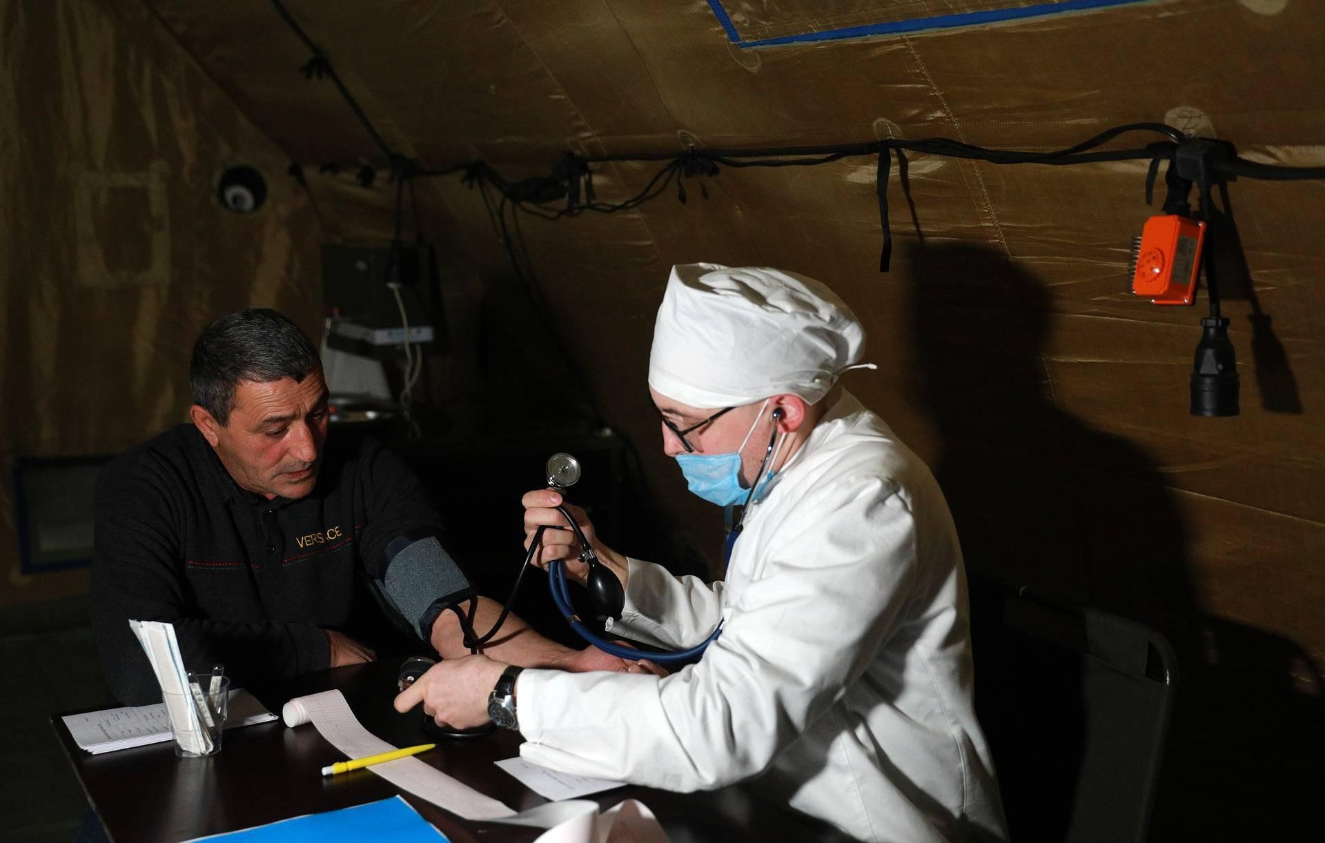 Russian Military Doctors Treating Patients in Stepanakert